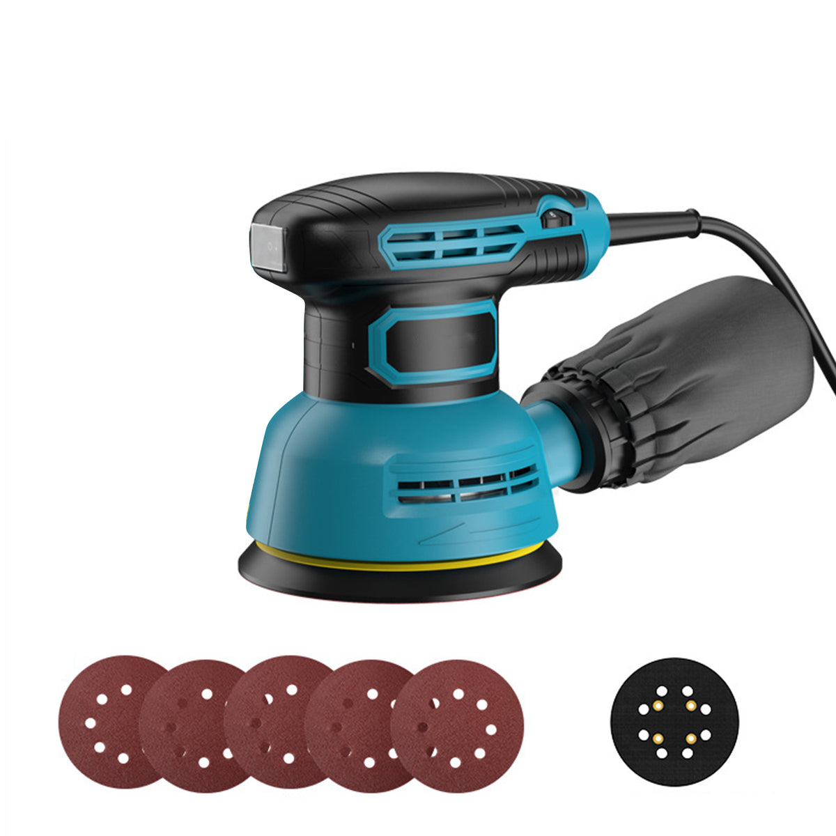 Tilswall Electric Sander, 300W Power Sander with 6 Variable Speeds& 5p