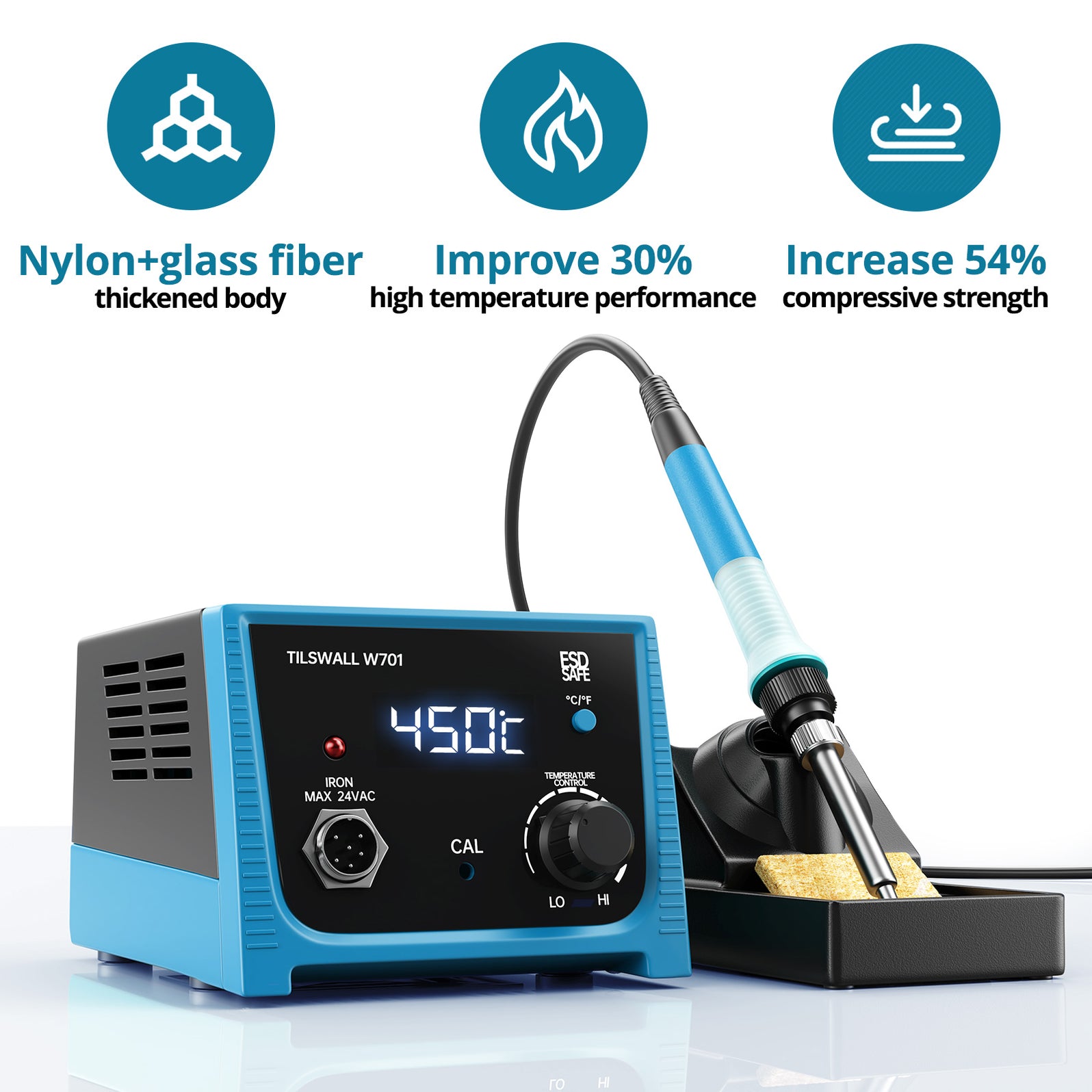 Tilswall Digital Soldering Station, Fast Preheating Digital Display So