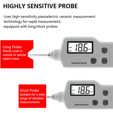 Tilswall Digital Vibrometer Handheld Vibration Analysis Equipment