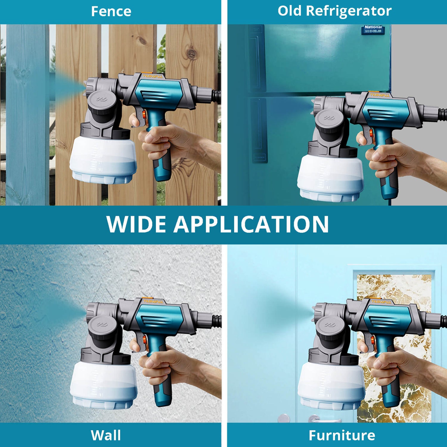 Tilswall Shark 800 HVLP Paint Sprayer with Paint Side Feeding